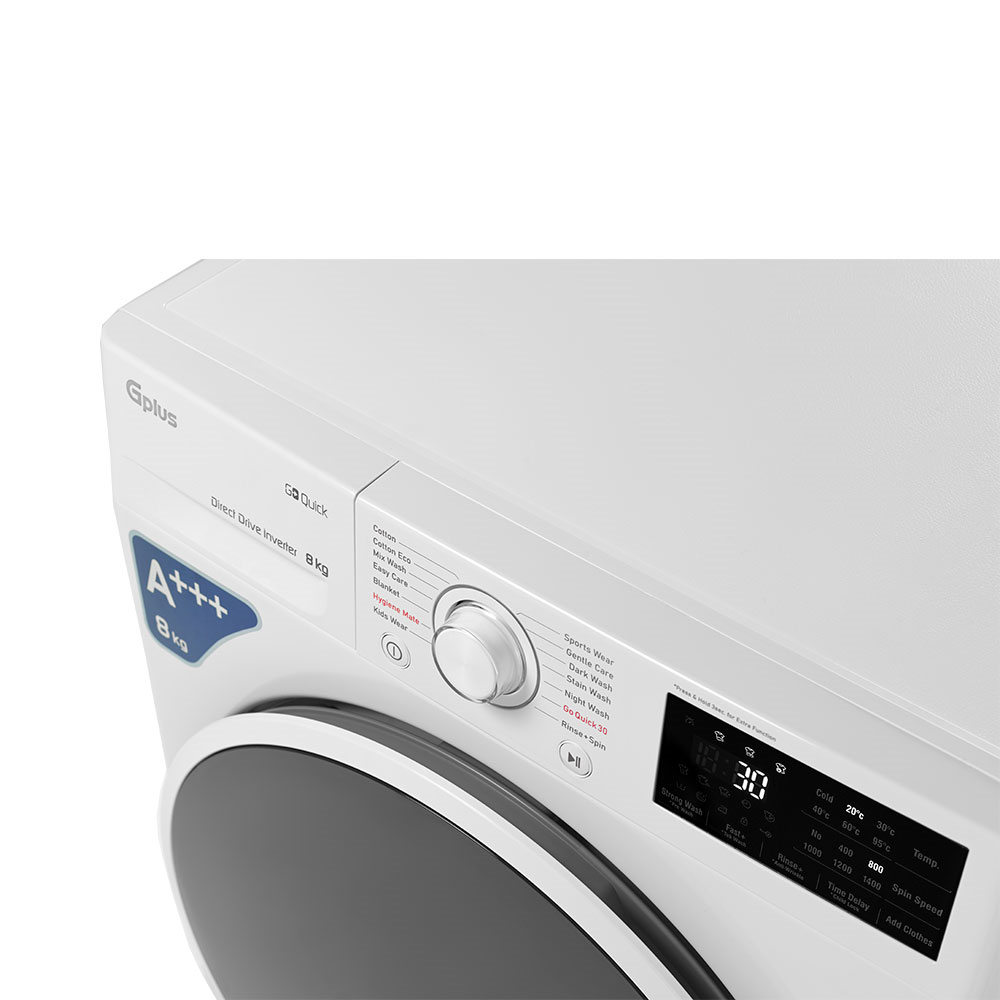 ماشین لباسشویی جی پلاس مدل GWM-L87W | فروشگاه لوازم خانگی کوه نور